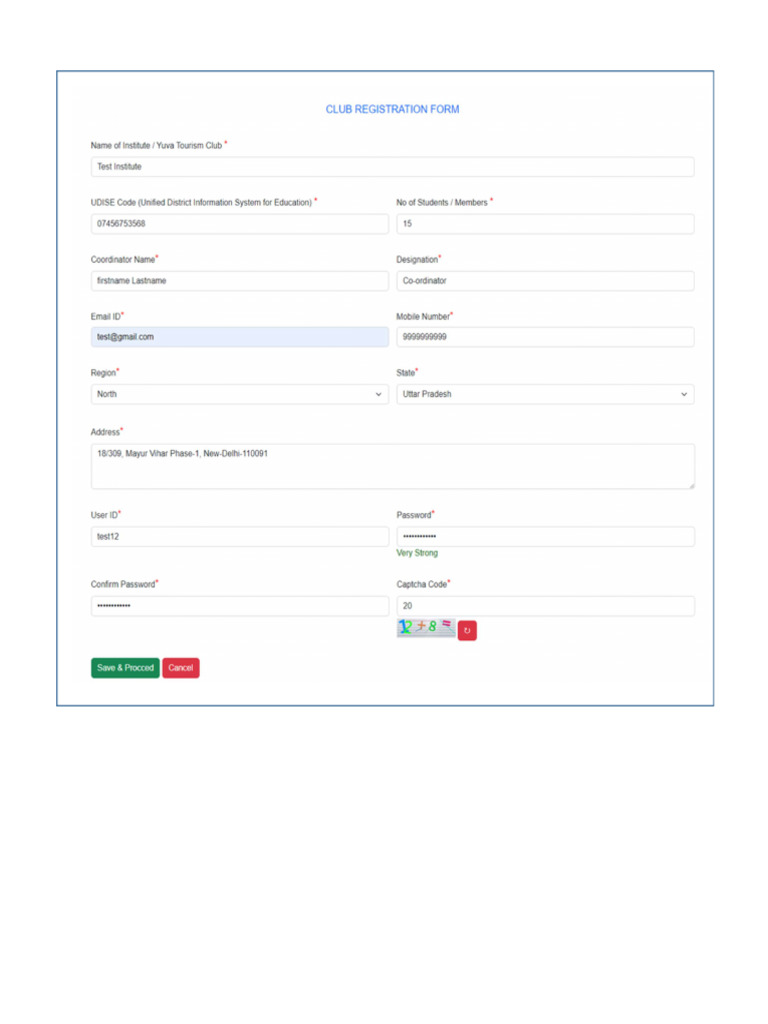 Sample Registration Form | PDF