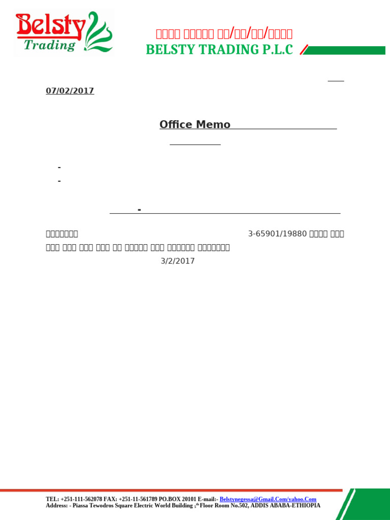 Belsty Trading Memo | PDF
