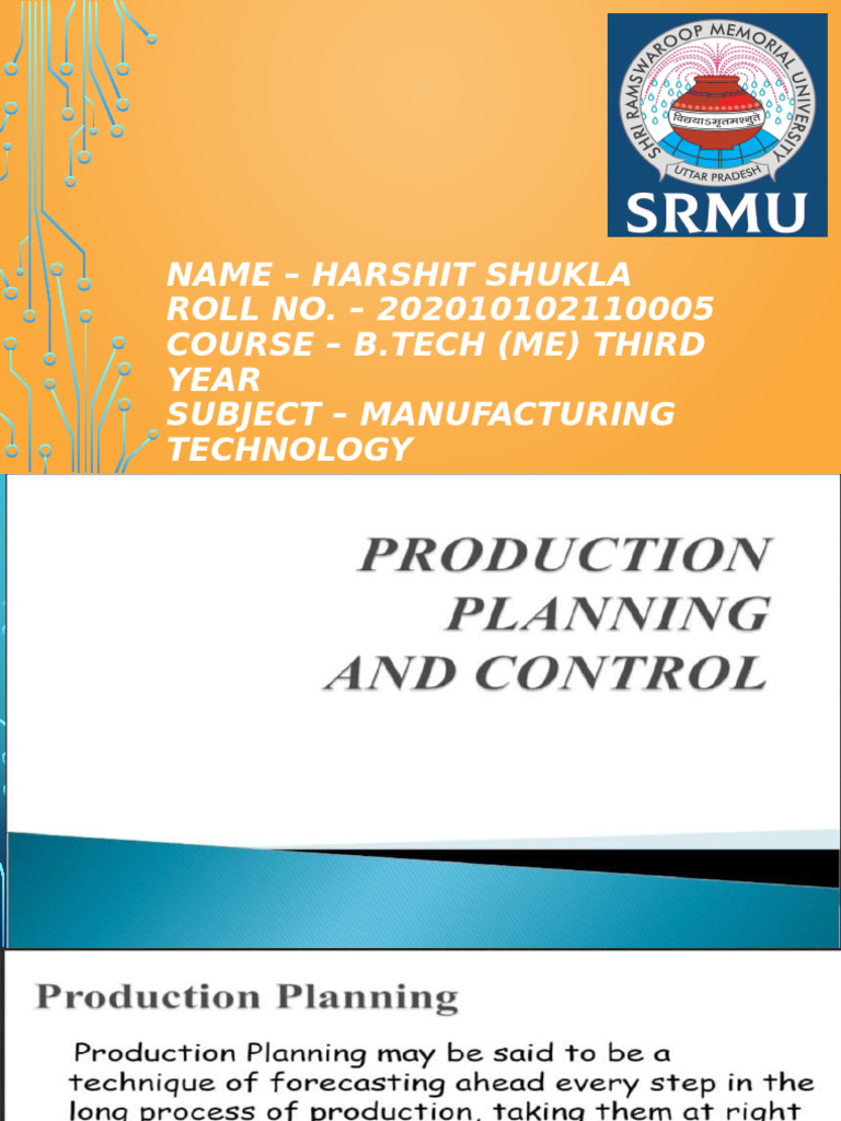 Production Planning and Control | PDF | Technology & Engineering