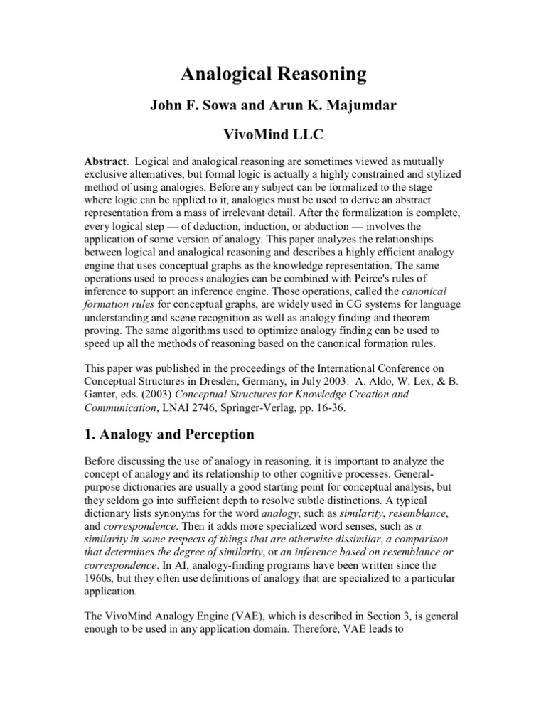 Analogical Reasoning