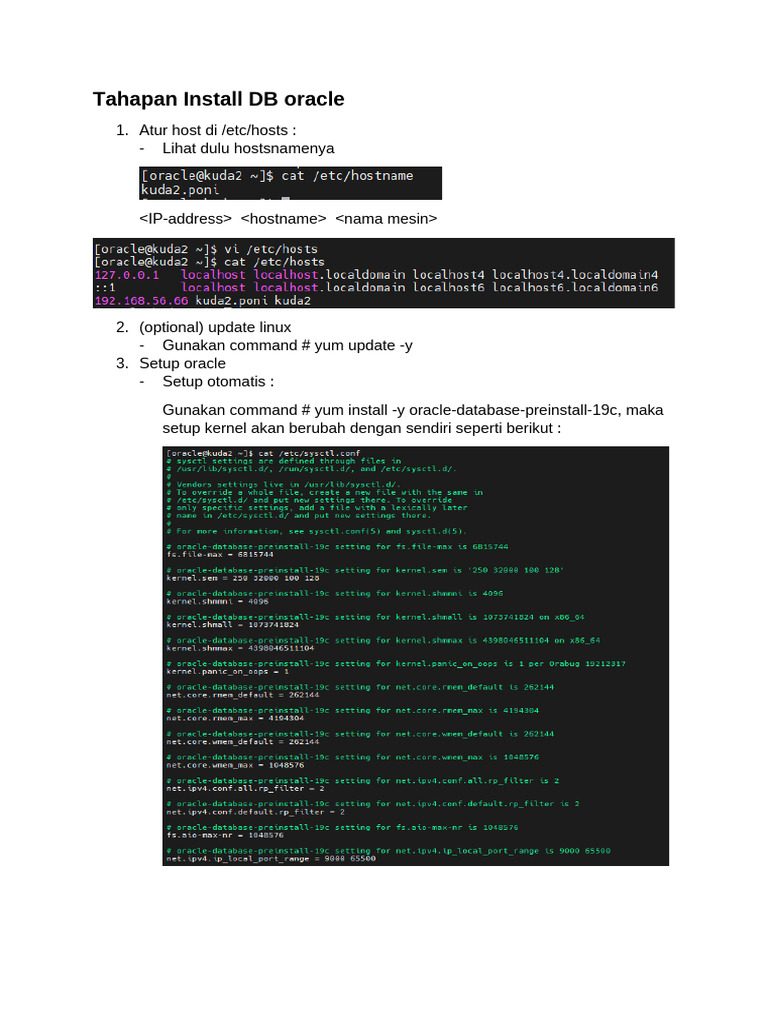 Tahapan Install DB Oracle | PDF | Komputer