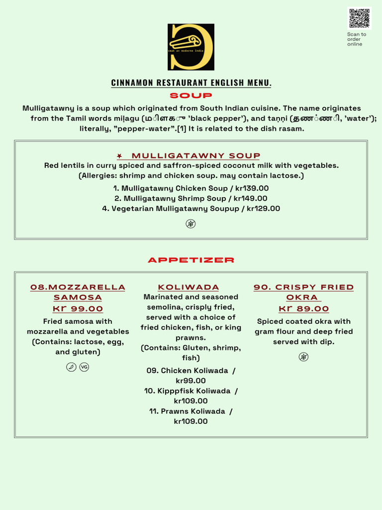 English - Menu - PDF 2024 | PDF