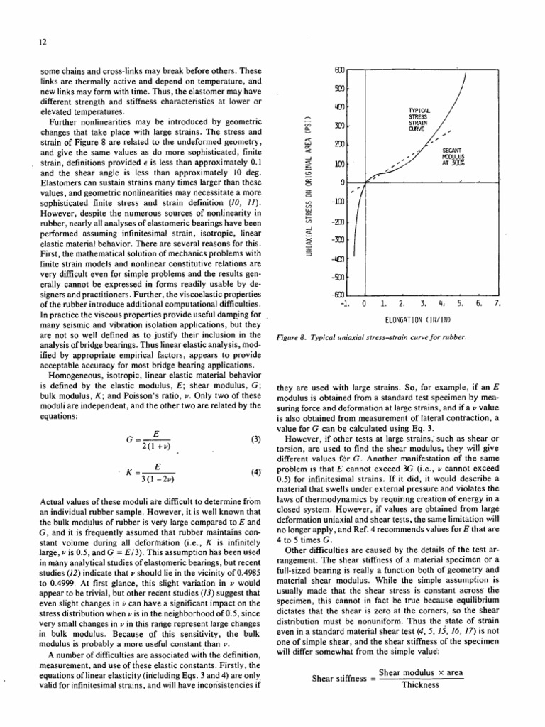 Elastomeric Bearings Design Page | PDF | Young's Modulus | Elasticity ...