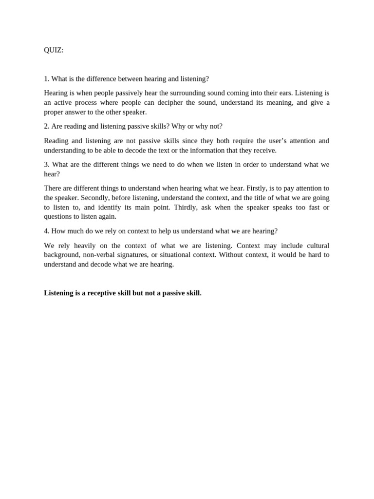 Understanding Active Listening Skills | PDF | Career & Growth