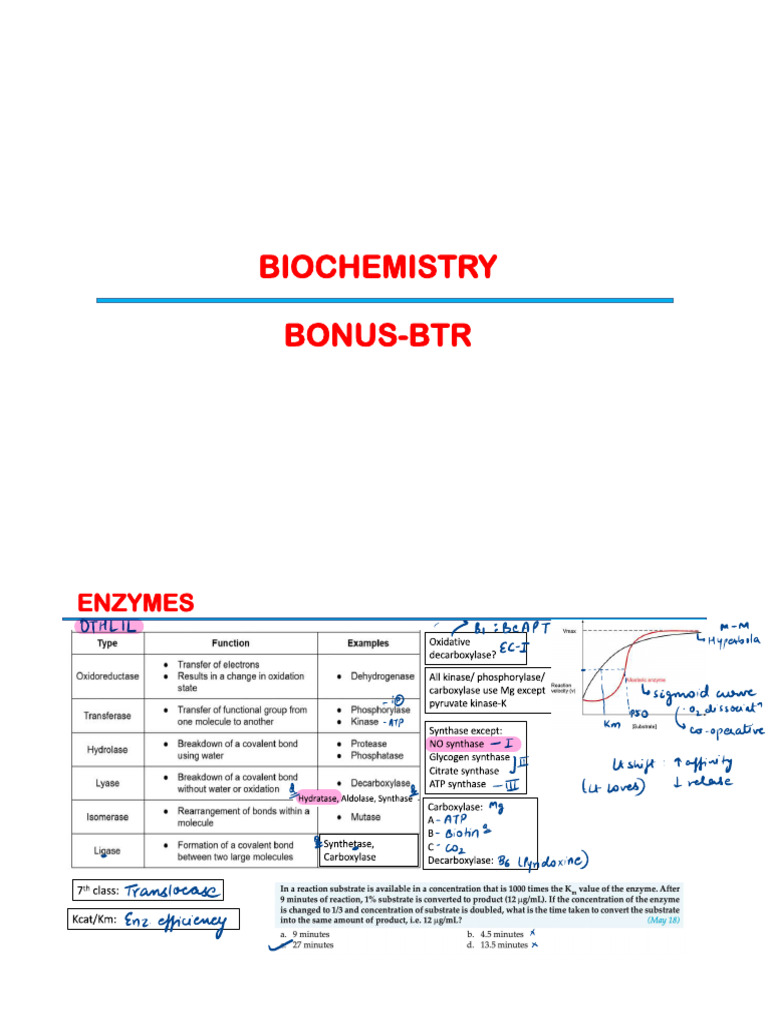 Bonus BTR Biochem Annotated | PDF | Natural Products | Molecular Biophysics