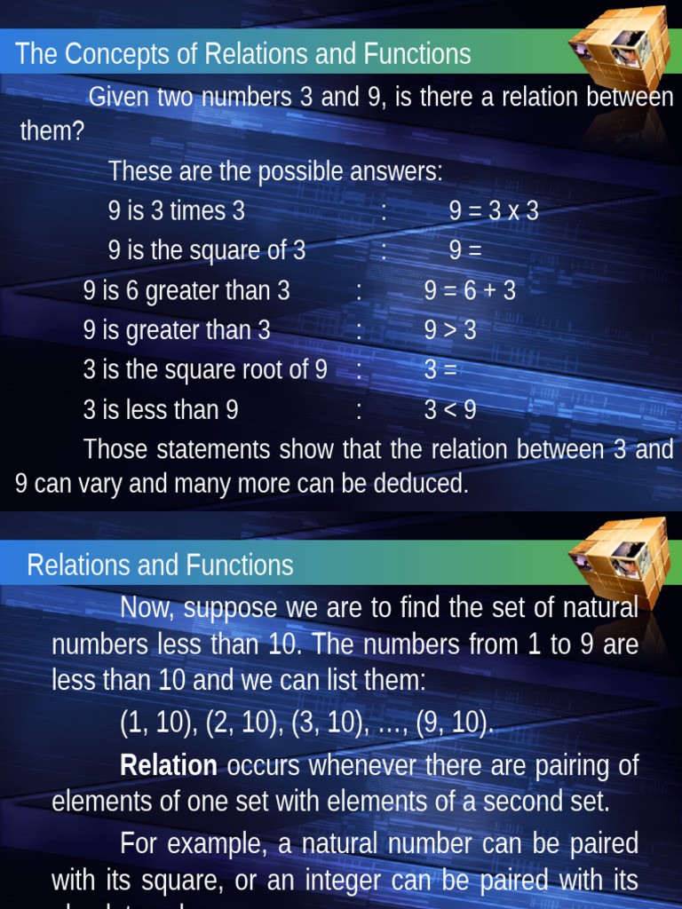 MMW.3 Concept of Relation and Function | PDF