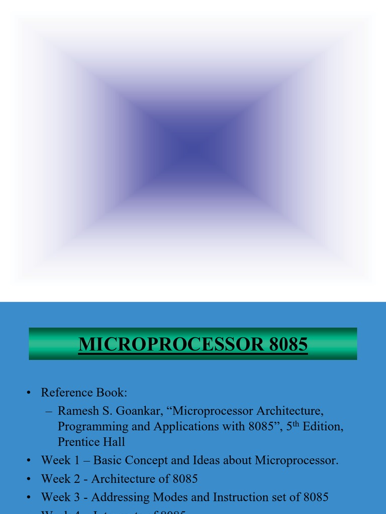 8085 Microprocessor Ramesh S Gaonkar | PDF | Central Processing Unit ...