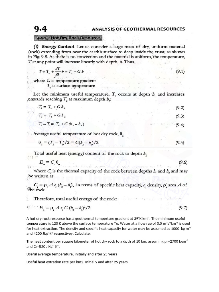 17-Additional Problems Form Geothermal, Tidal and Wave-10!10!2024 | PDF ...