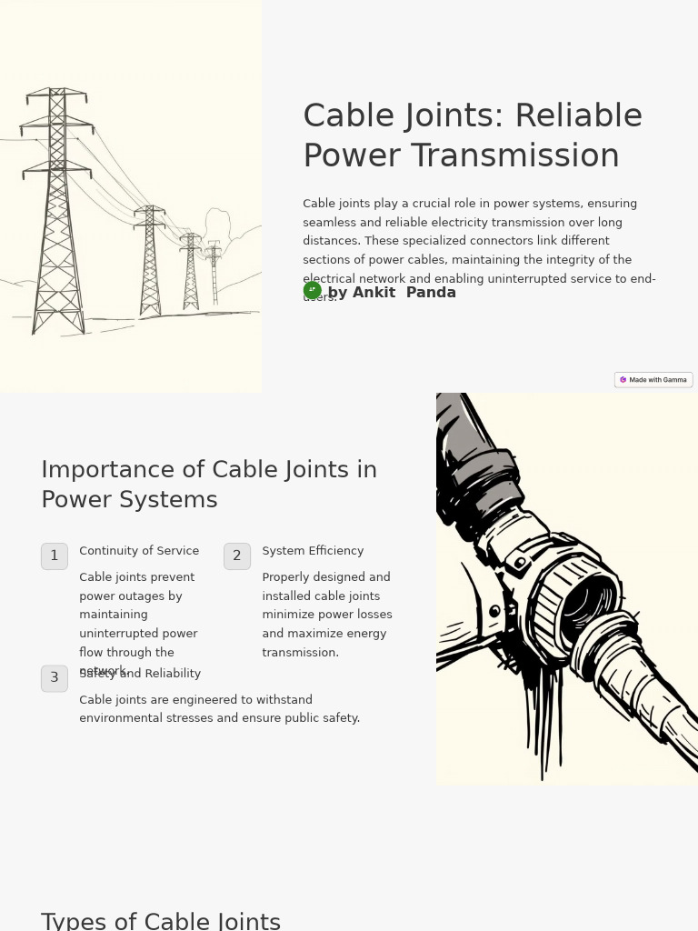 Cable Joints Reliable Power Transmission | PDF | Electrical Connector ...