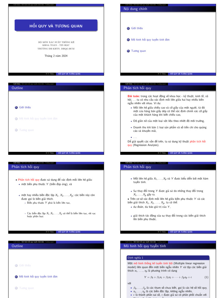 Handout - 6 Hoi Quy Va Tuong Quan | PDF