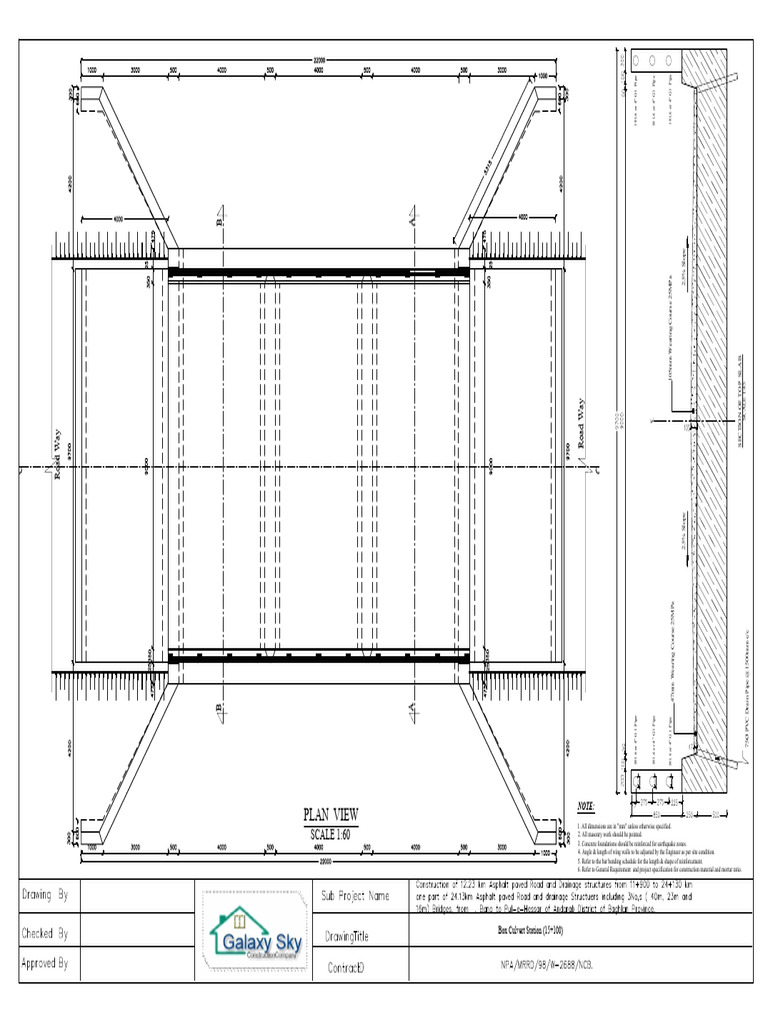 Standard Box Culvert - Plane of Box Culvert | PDF | Pipe (Fluid ...