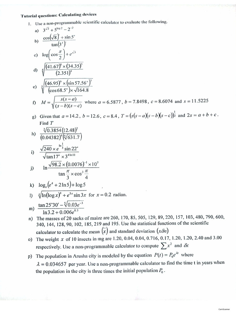 Calculating Device Maswali | PDF