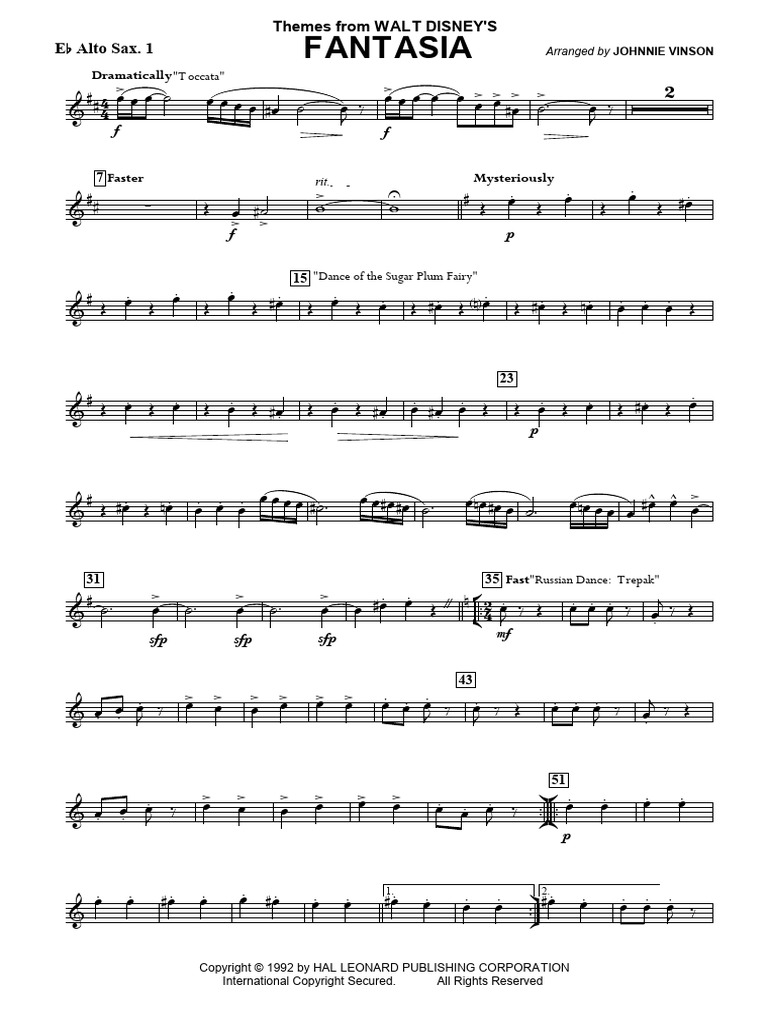 Fantasia_Alto Sax 1 | PDF