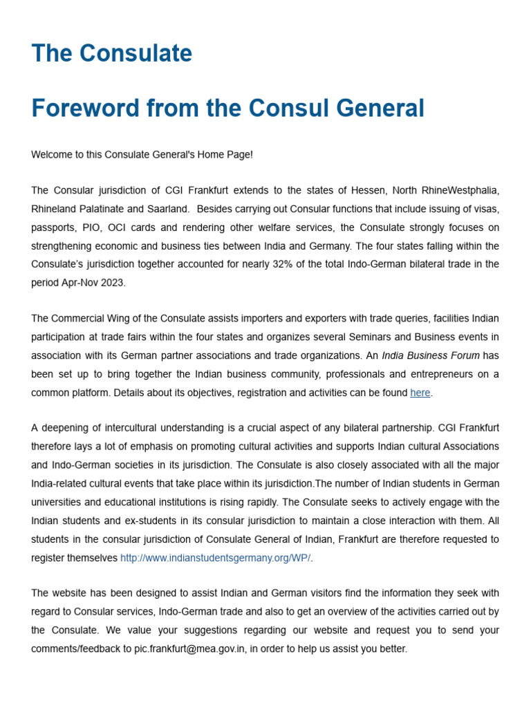 Foreword From The Consul General | PDF | Travel Visa | Passport