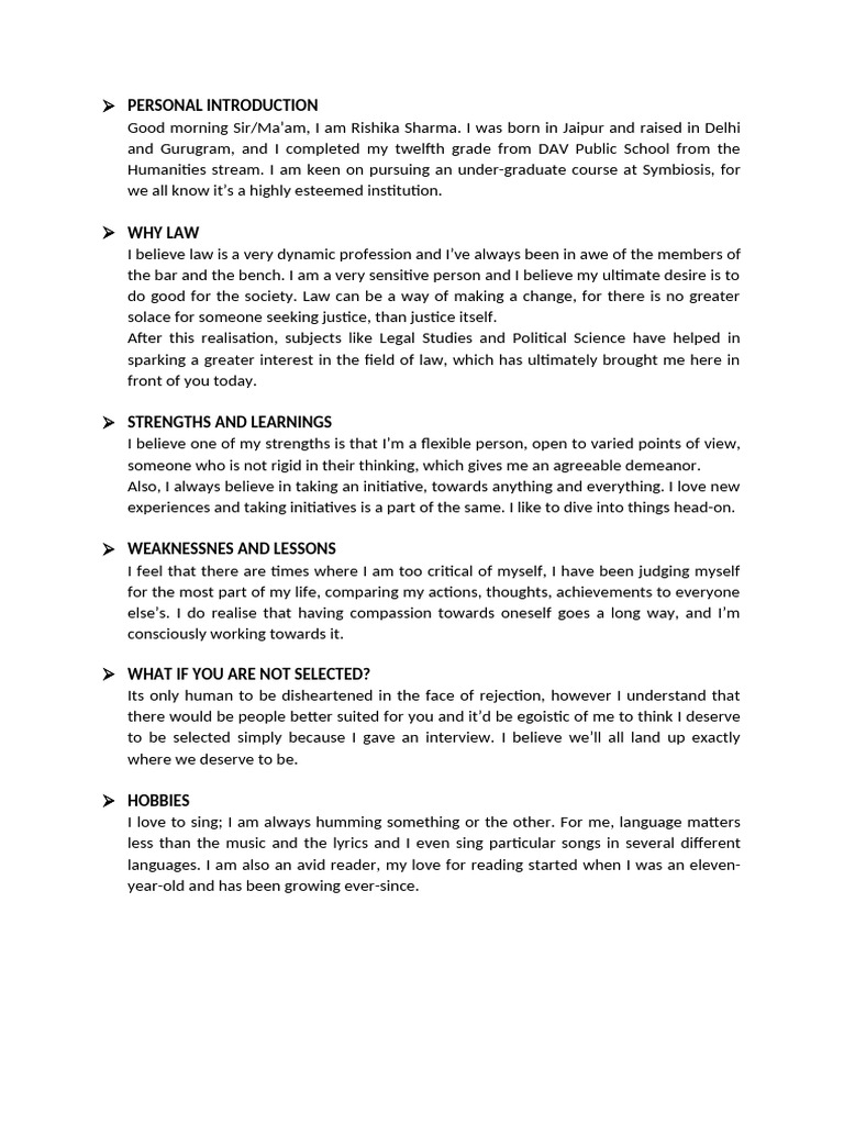 Introspection Questions - Rishika Sharma | PDF