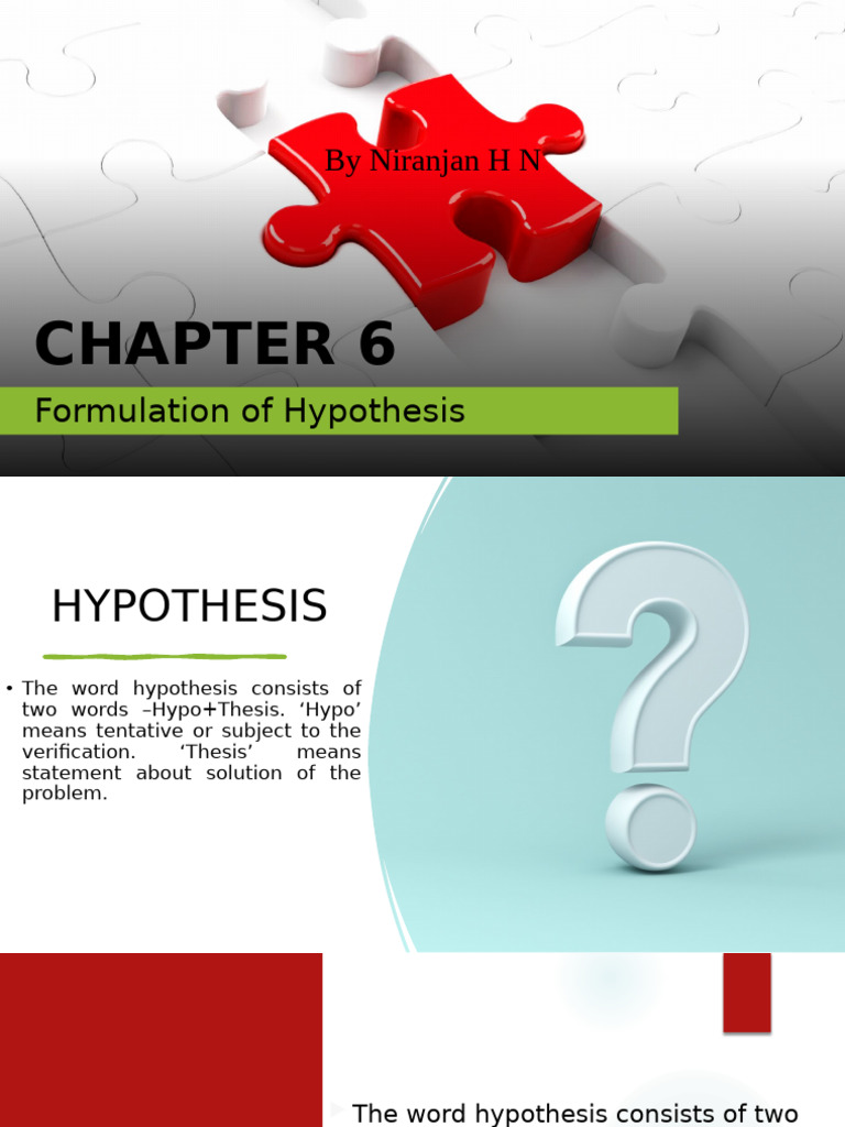 Understanding Hypothesis Formulation Pdf Hypothesis Null Hypothesis
