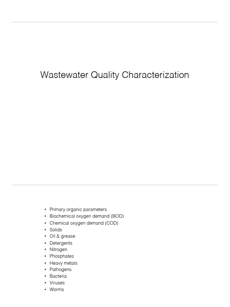 Waster Water Lecture 1 Pdf Sewage Treatment Water Pollution