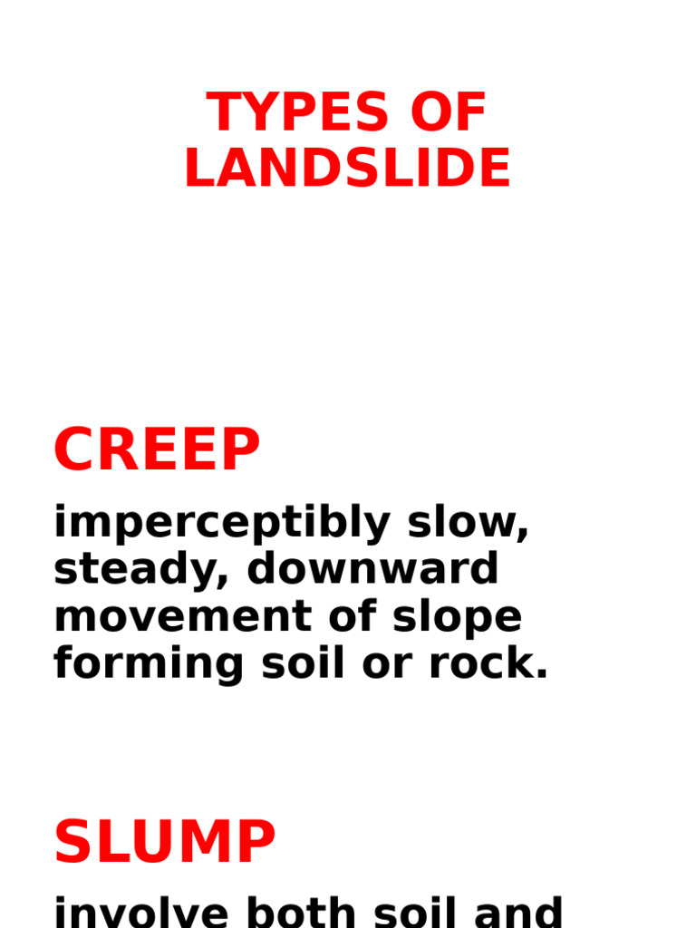 Types of Landslide | PDF