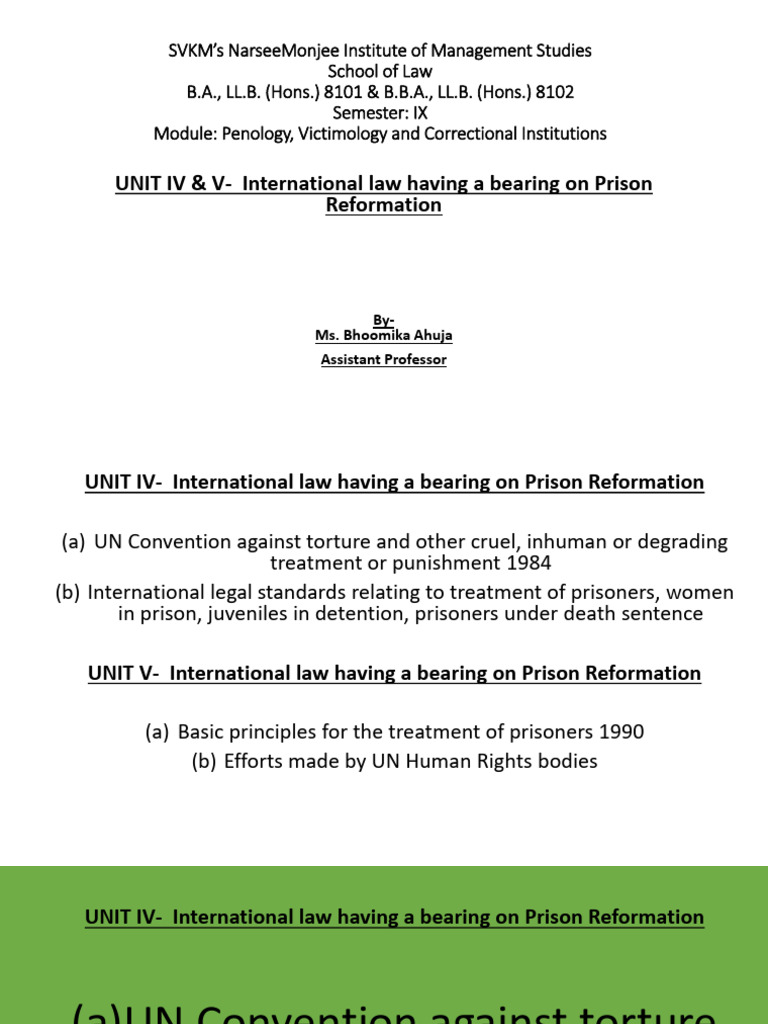 Unit IV & V | PDF | Capital Punishment | Juvenile Delinquency