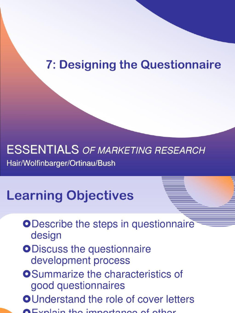 Designing the questionnaire | PDF