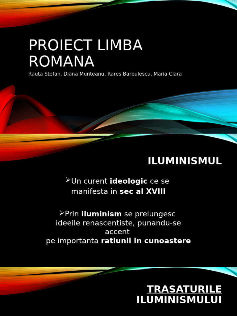 Proiect Limba Romana | PDF