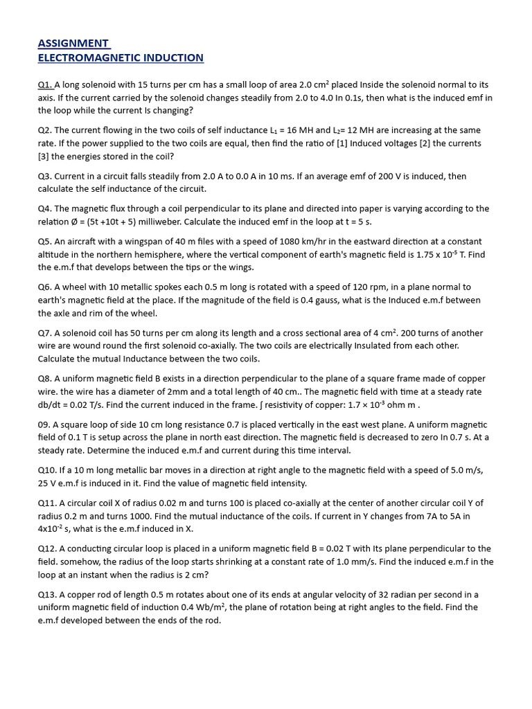 Emi Assignment | PDF | Inductor | Inductance