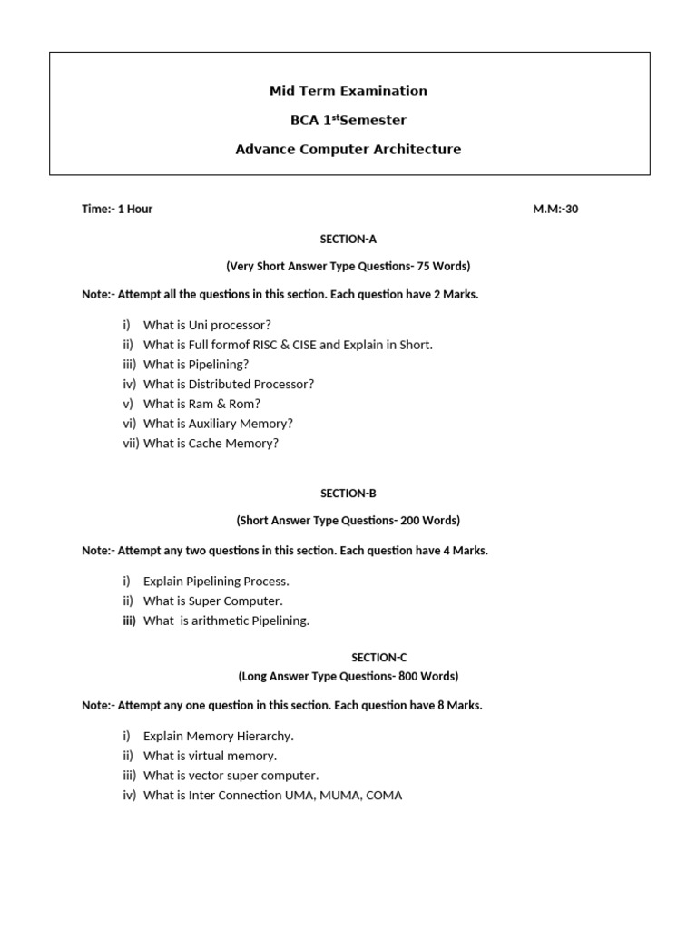 Advance Computer Architecture Pdf Computers