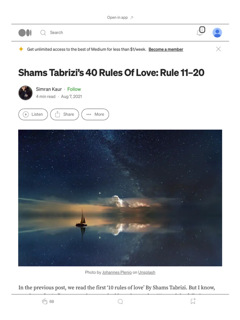 Shams Tabrizi's 40 Rules of Love - Rule 11-20a | PDF | Rumi