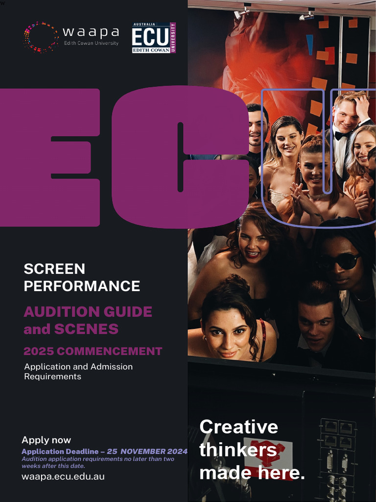 Screen Performance Audition Guide and Scenes 2025 Commencement | PDF ...