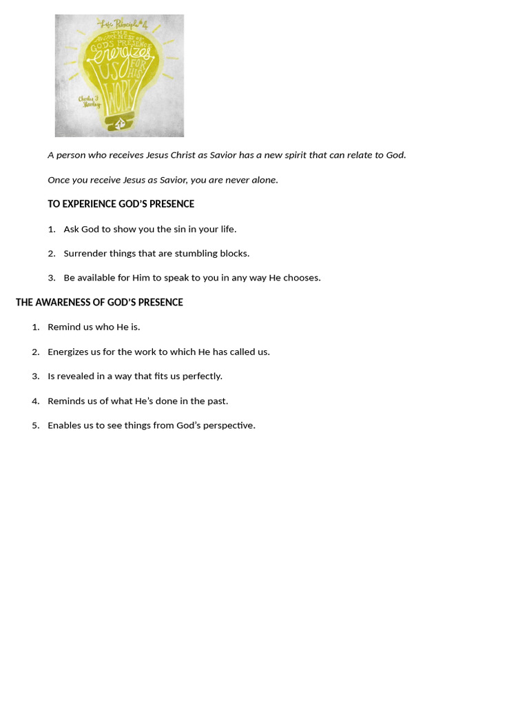 Life Principle 4 | PDF
