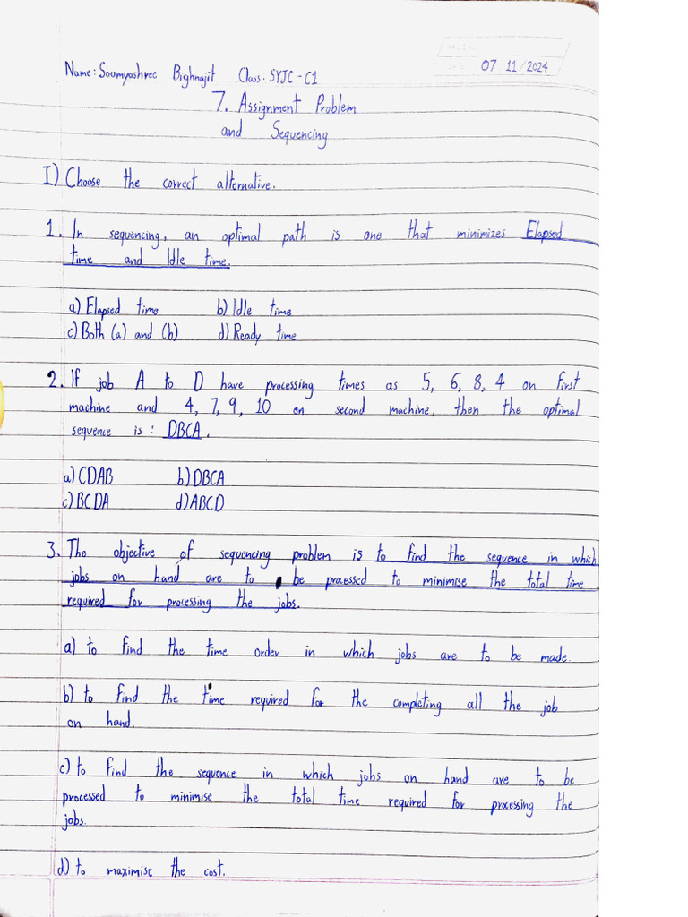 Assignment and Sequencing | PDF