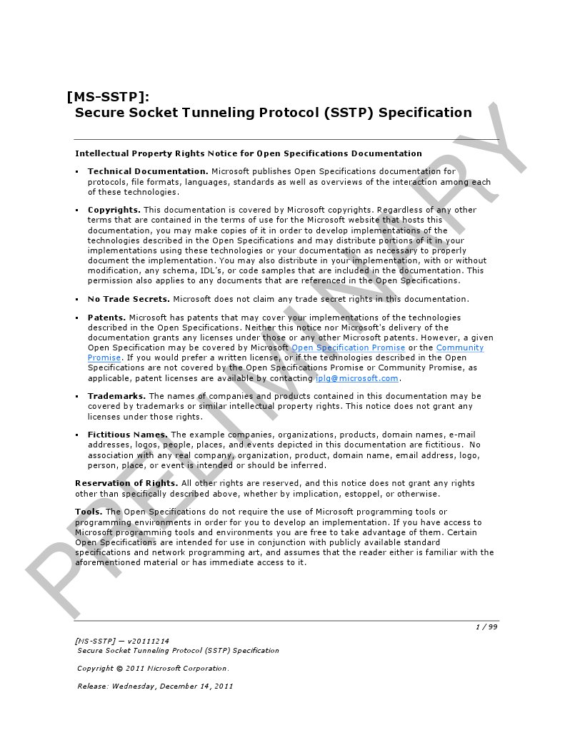 Preliminary: (MS-SSTP) : Secure Socket Tunneling Protocol (SSTP ...