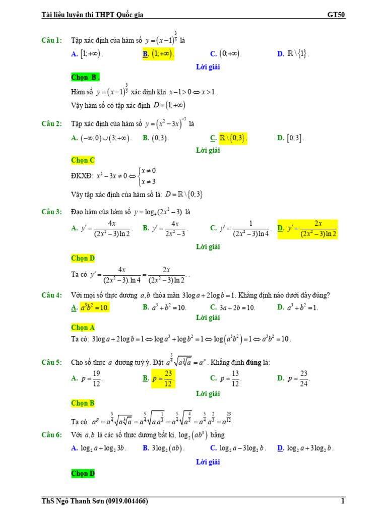GT050 Ôn Mũ Loga | PDF