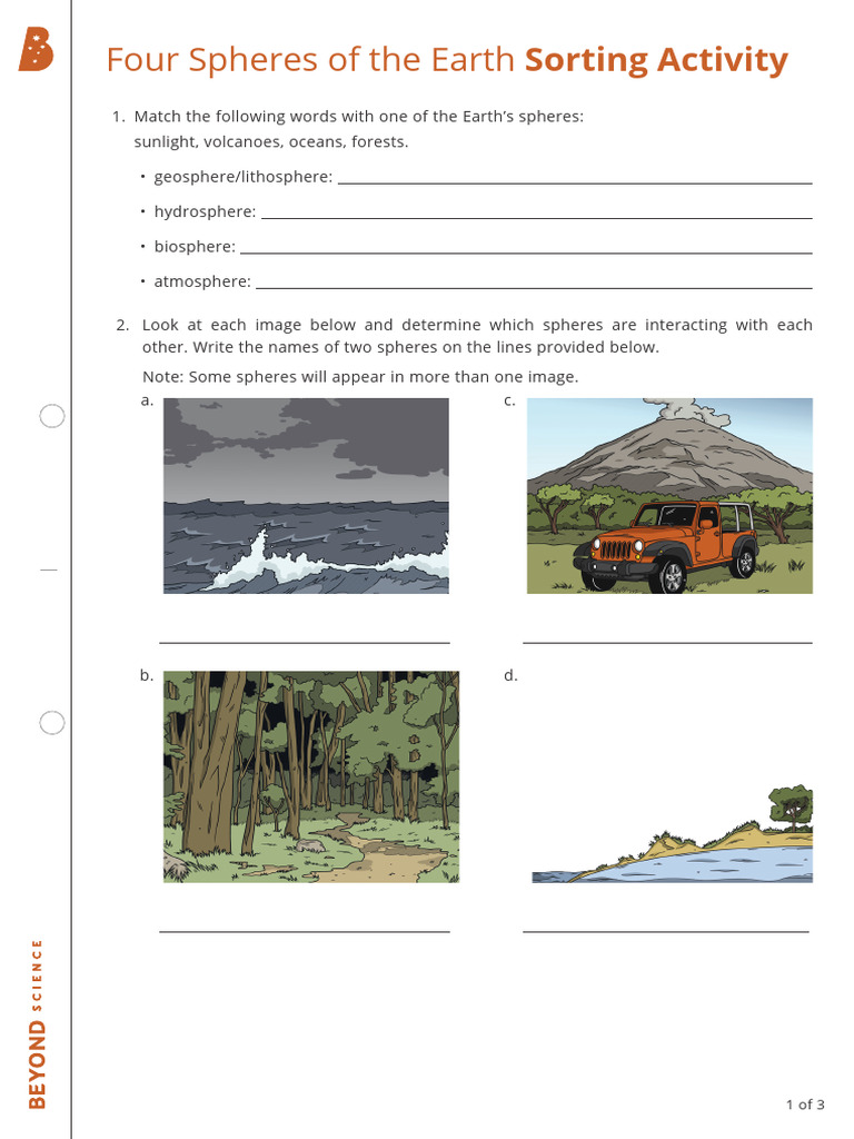 Four Spheres of the Earth Activity | PDF