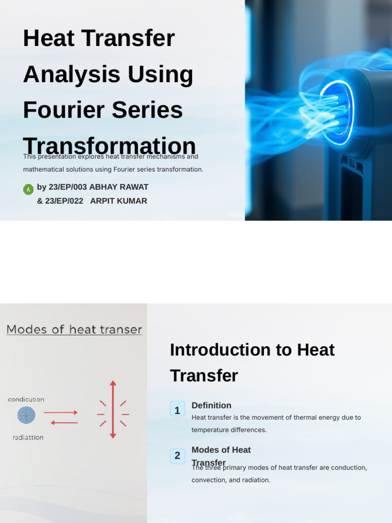Fourier Series in Heat Transfer Analysis | PDF | Heat Transfer | Thermal Conduction