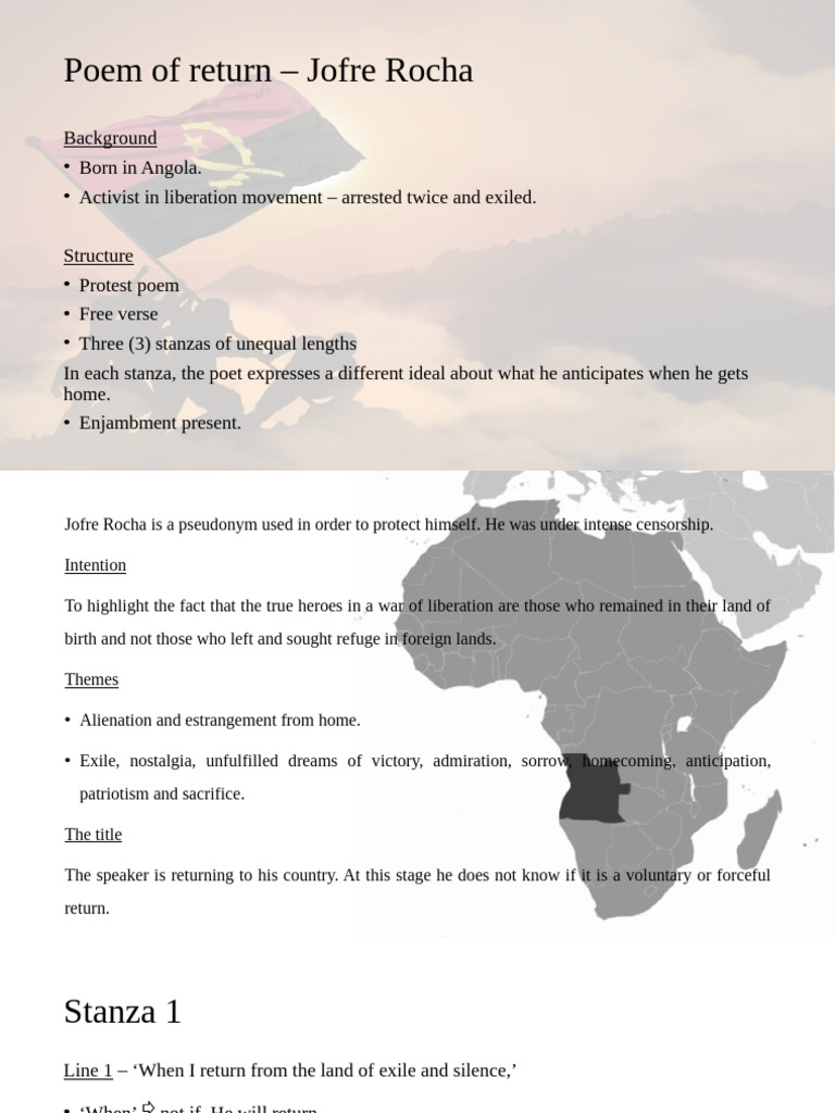 Poem of Return - Jofre Rocha | PDF