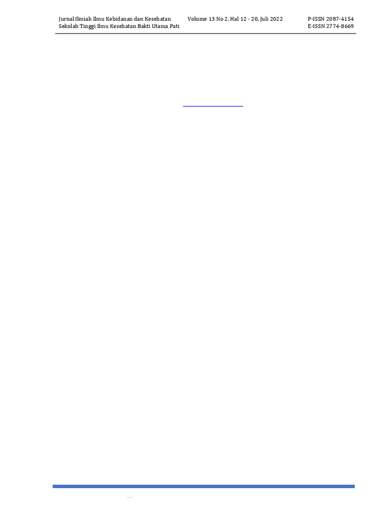 Jurnal Vol 13 No 2 (12-20) | PDF | Kesehatan Holistik | Sains & Matematika
