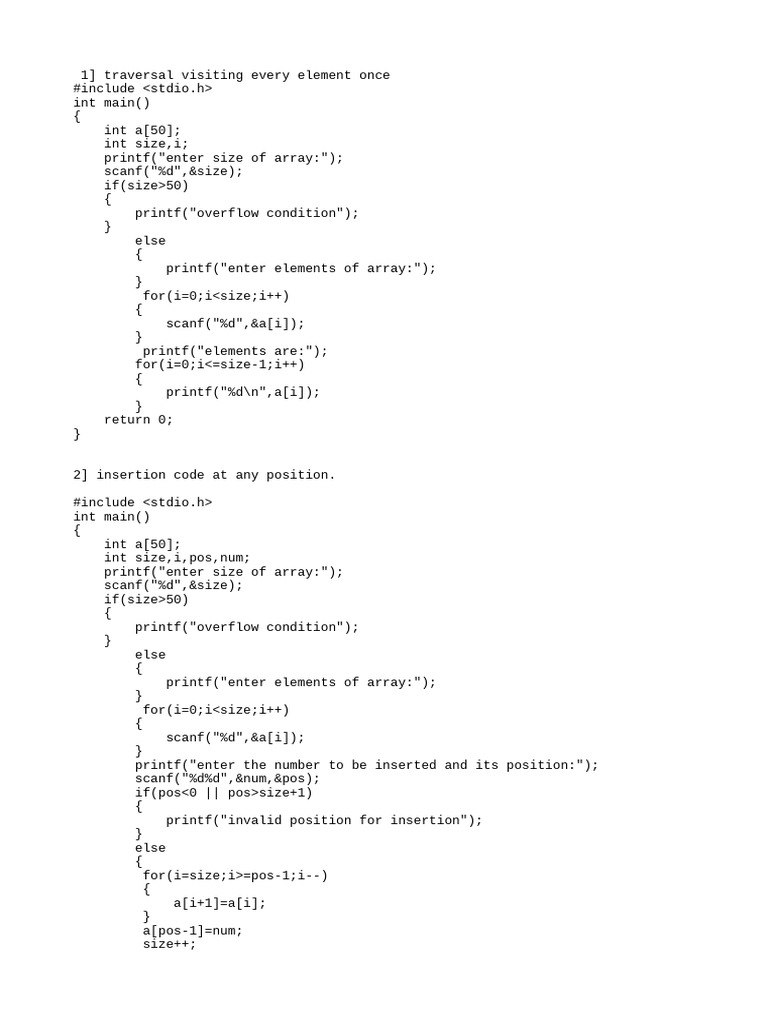 array for dsa codes | PDF | Computer Programming | Computing array for dsa codes | PDF | Computer Programming | Computing