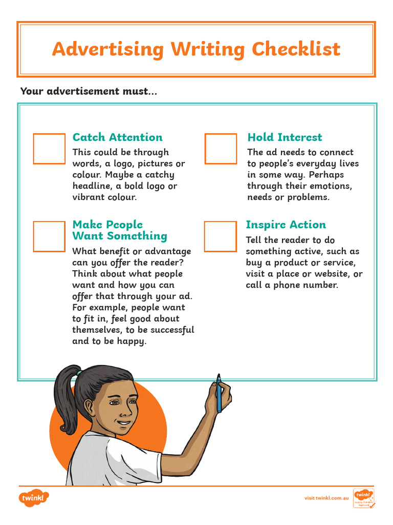 Advert Writing Checklist x12 | PDF | Career & Growth | Business