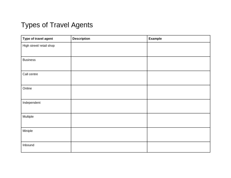 12 - Types of Travel Agents | PDF