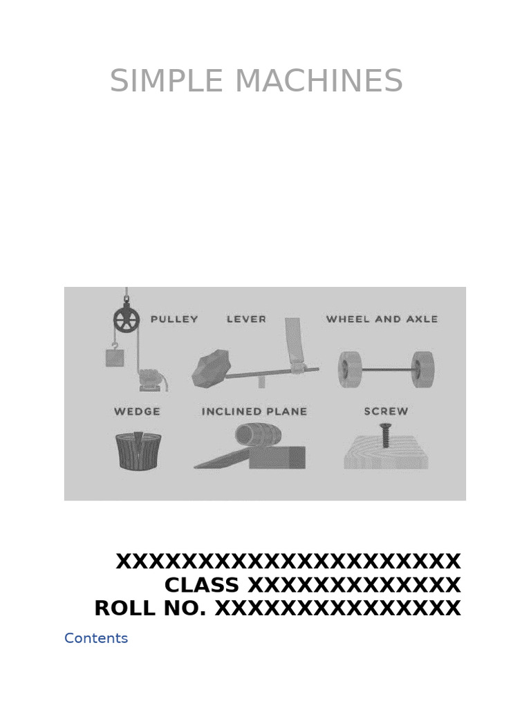 Simple Machines | PDF | Machines | Lever