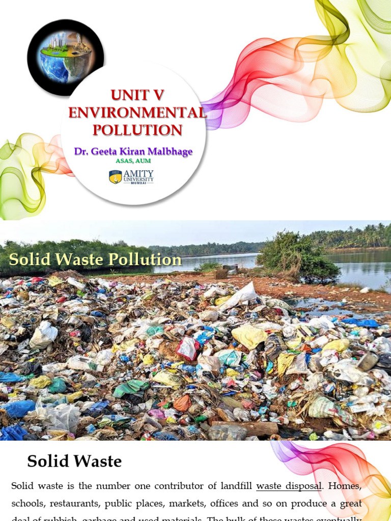 UNIT V Solid Waste Pollution 5 | PDF | Waste | Compost