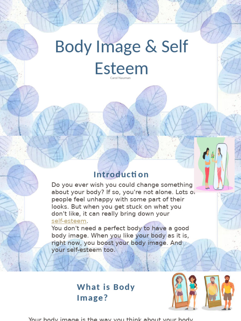 Body Image & Self Esteem Week 5 | PDF | Body Image | Self Esteem