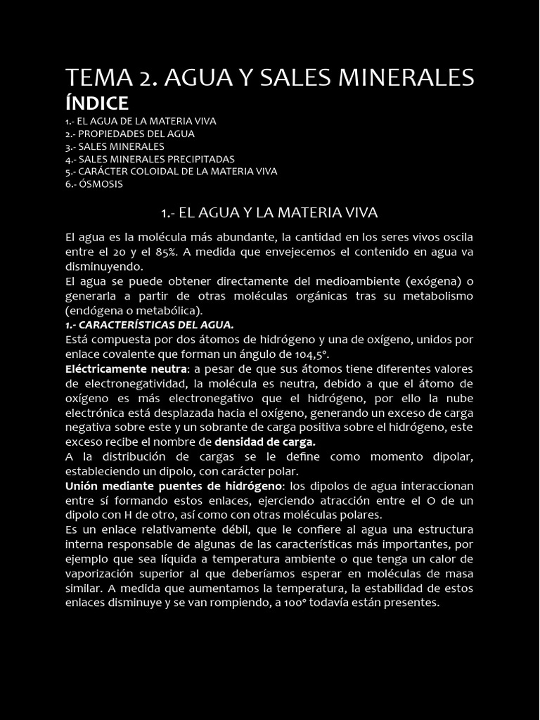 Flashcards Bio T2 | PDF | Propiedades del agua | Enlace químico