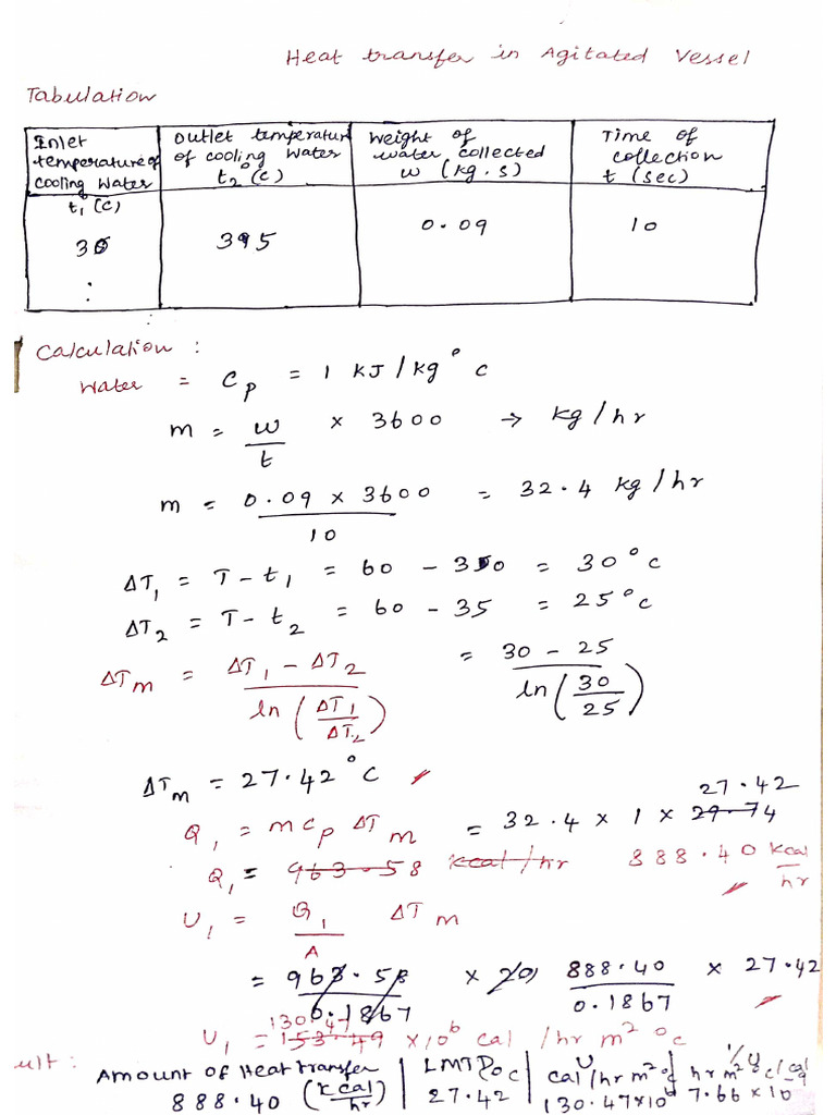 Heat Transfer Calculation Pdf