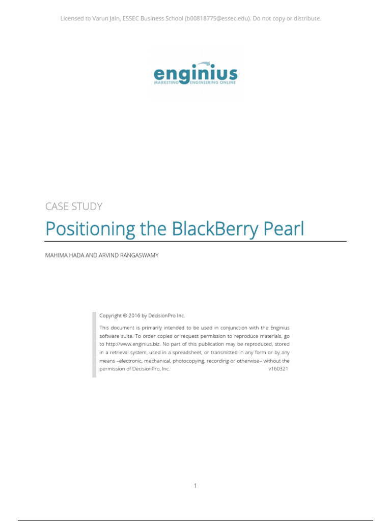 Blackberry Case Study | PDF | Black Berry Limited | Blackberry