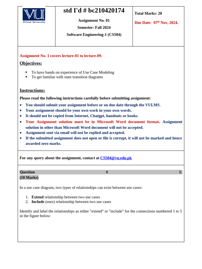 bc210420174 cs504 Assignment 1 | PDF