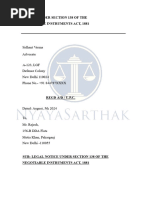 Sample Legal Notice 138 | PDF | Cheque | Negotiable Instrument