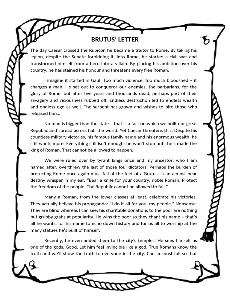 Brutus' Letter | PDF