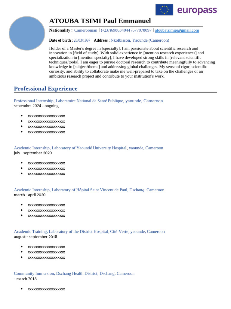 CV Europass 1 | PDF | Career & Growth | Computers
